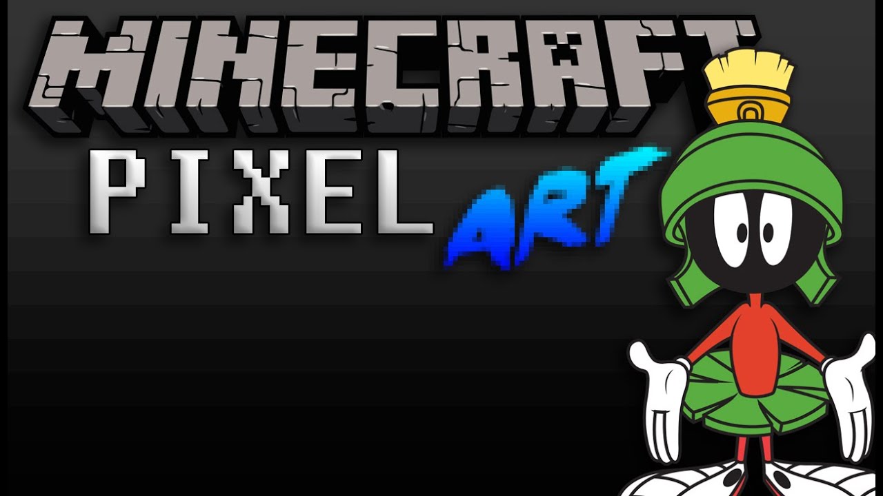 Marvin the Martian - Minecraft Pixel Art Speed Build - YouTube