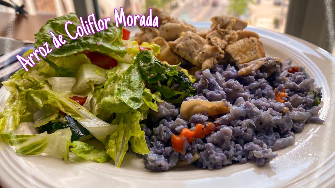 Como Hacer ARROZ DE COLIFLOR!! [MORADO] con Rica GUARNICIÓN, COMIARTE👉🏻 ...