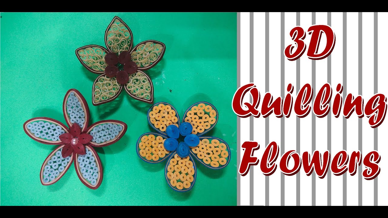 Quilling Tutorial | By Smart Horizon | Quilling (3D Flowers) - 04 - YouTube