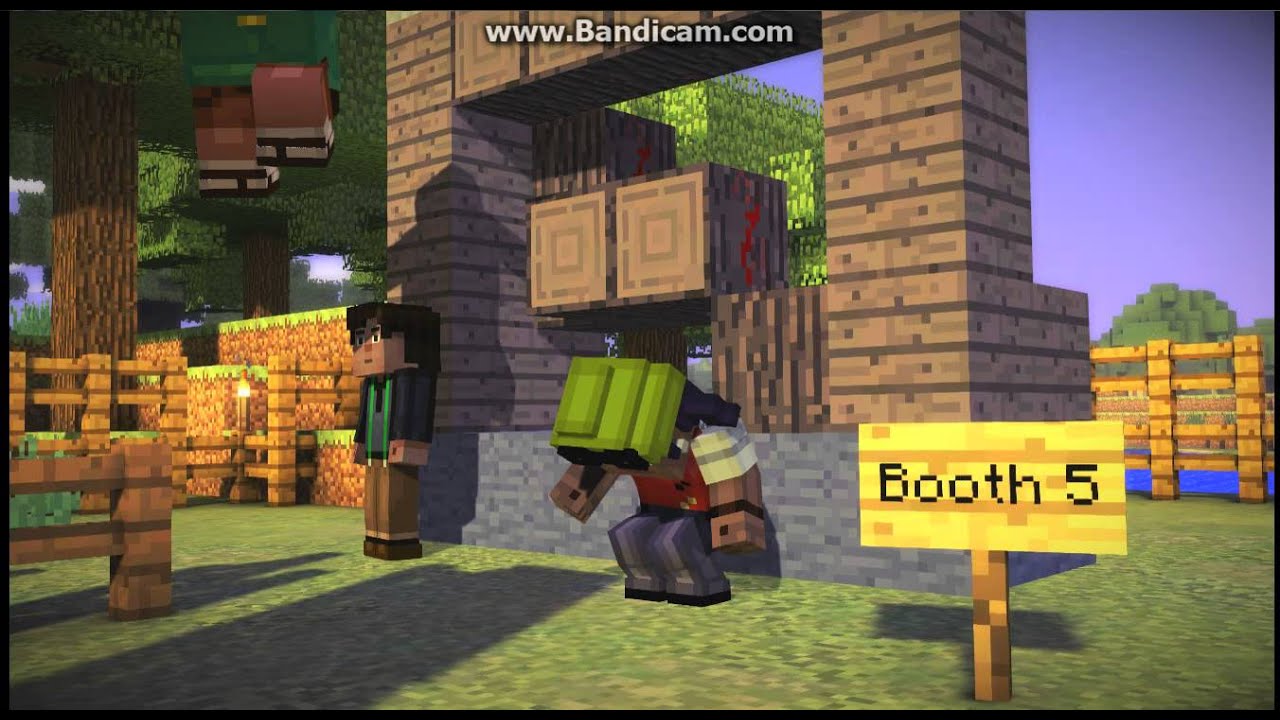 Minecraft Story mode episode 1(Part 2) Building an endermen with ...