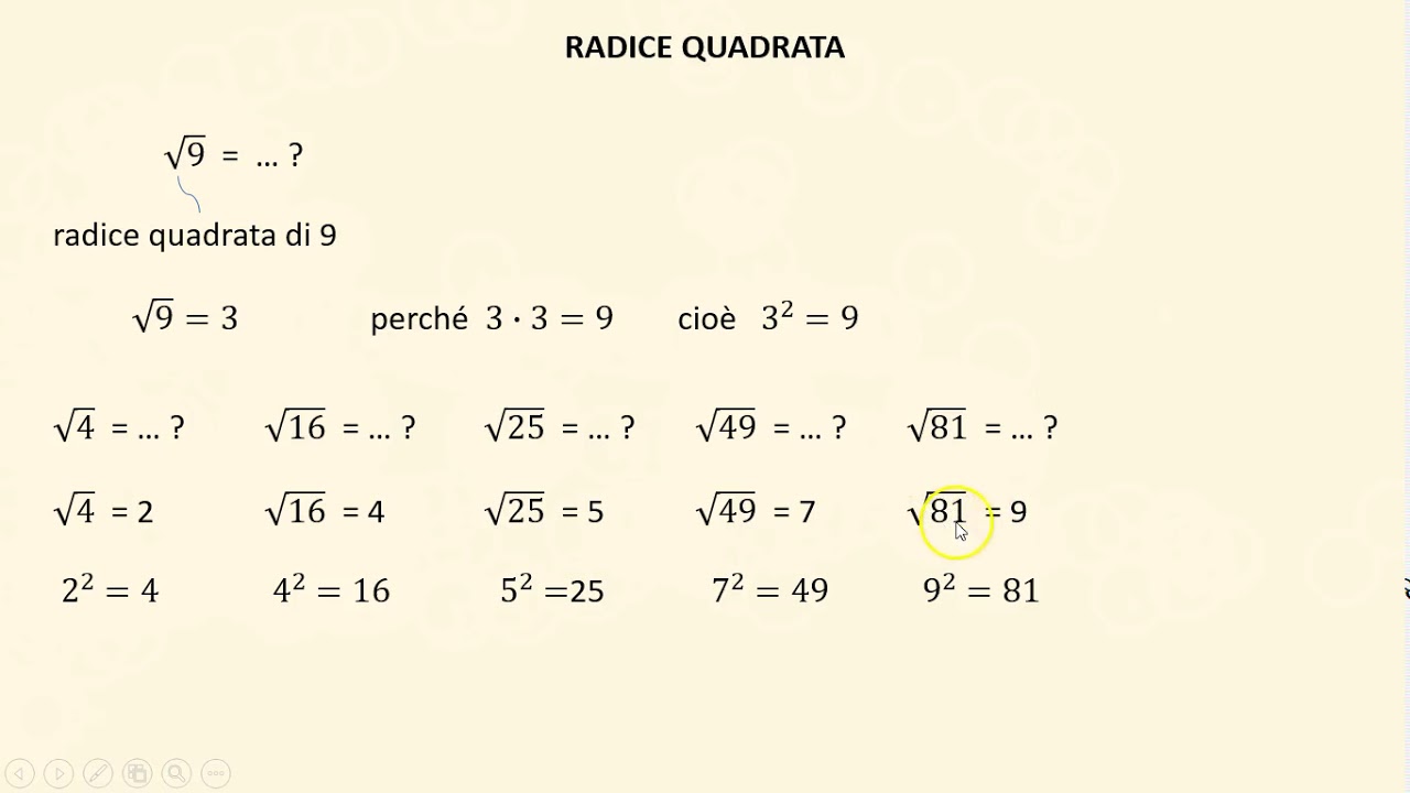 1a media. 23. Radice quadrata - YouTube