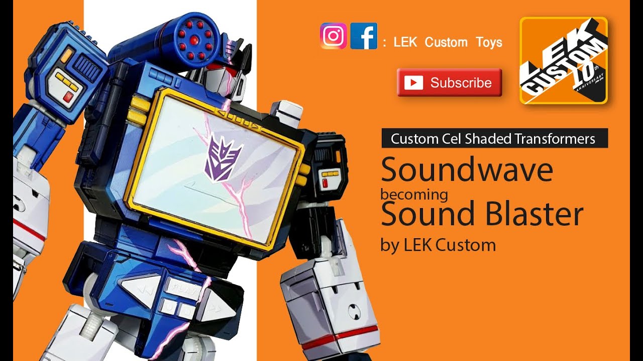 Custom Cel Shaded Transformers Soundwave becoming Sound Blaster by LEK ...
