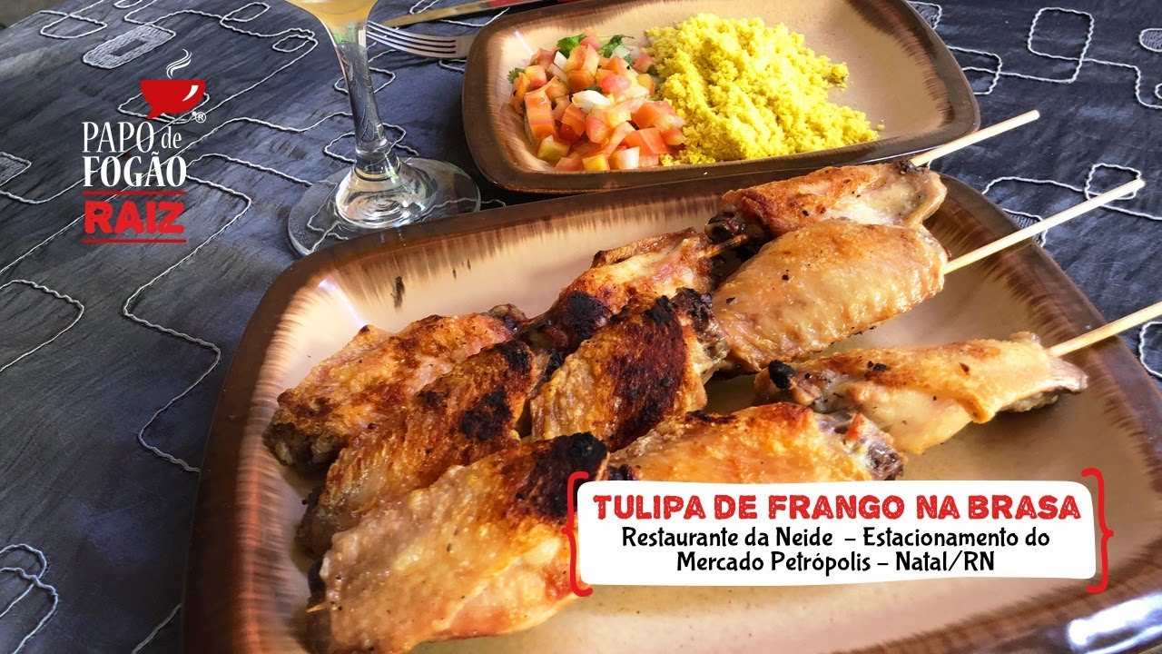 Tulipa de frango na brasa - YouTube