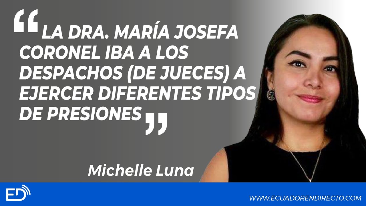 La Dra. MARÍA JOSEFA CORONEL iba a los DESPACHOS (de JUECES) a EJERCER ...