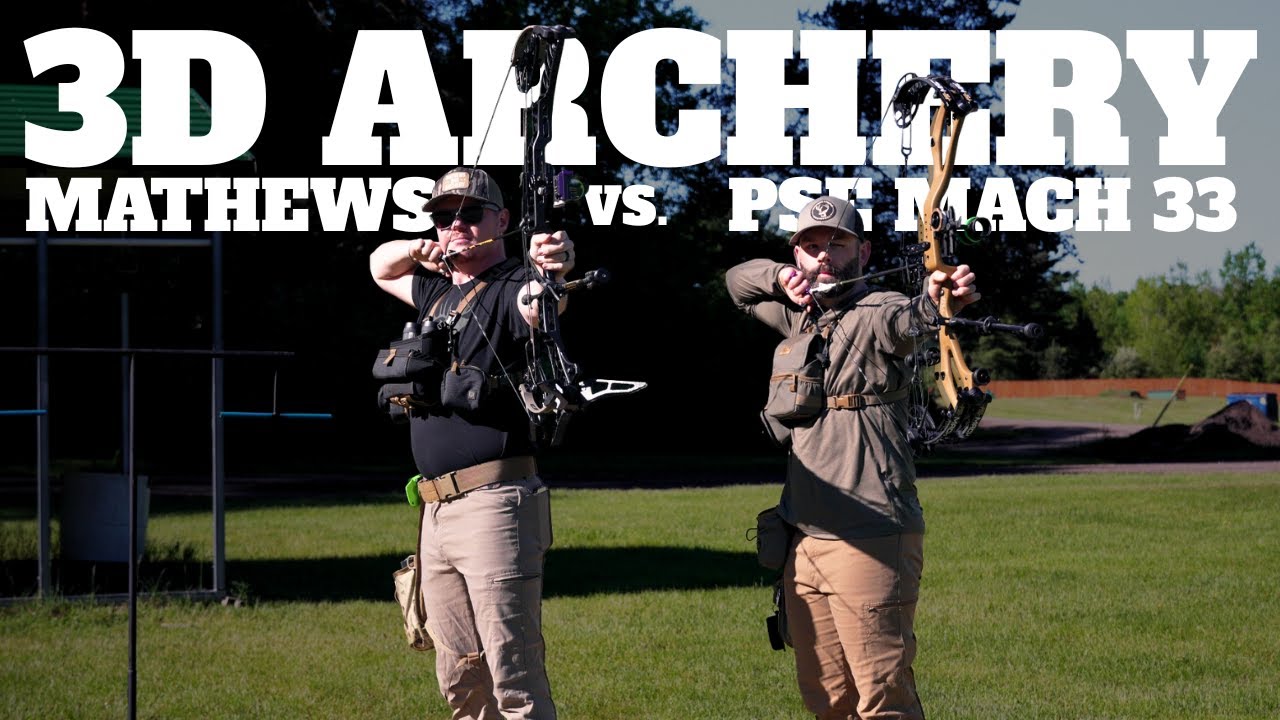 Mathews vs. PSE Mach 33 || 3D Archery Shoot OFF - YouTube