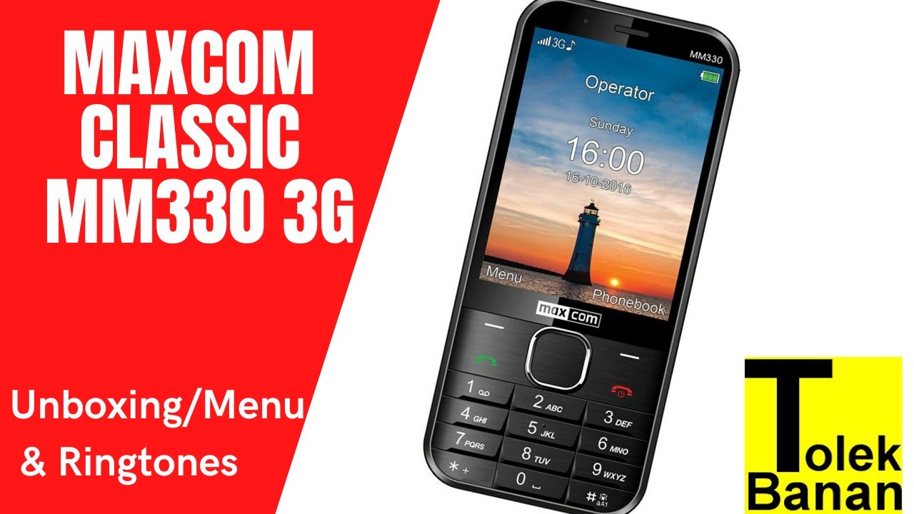 MaxCom Classic MM330 3G - Unboxing / Menu & Ringtones - Classic Phone ...