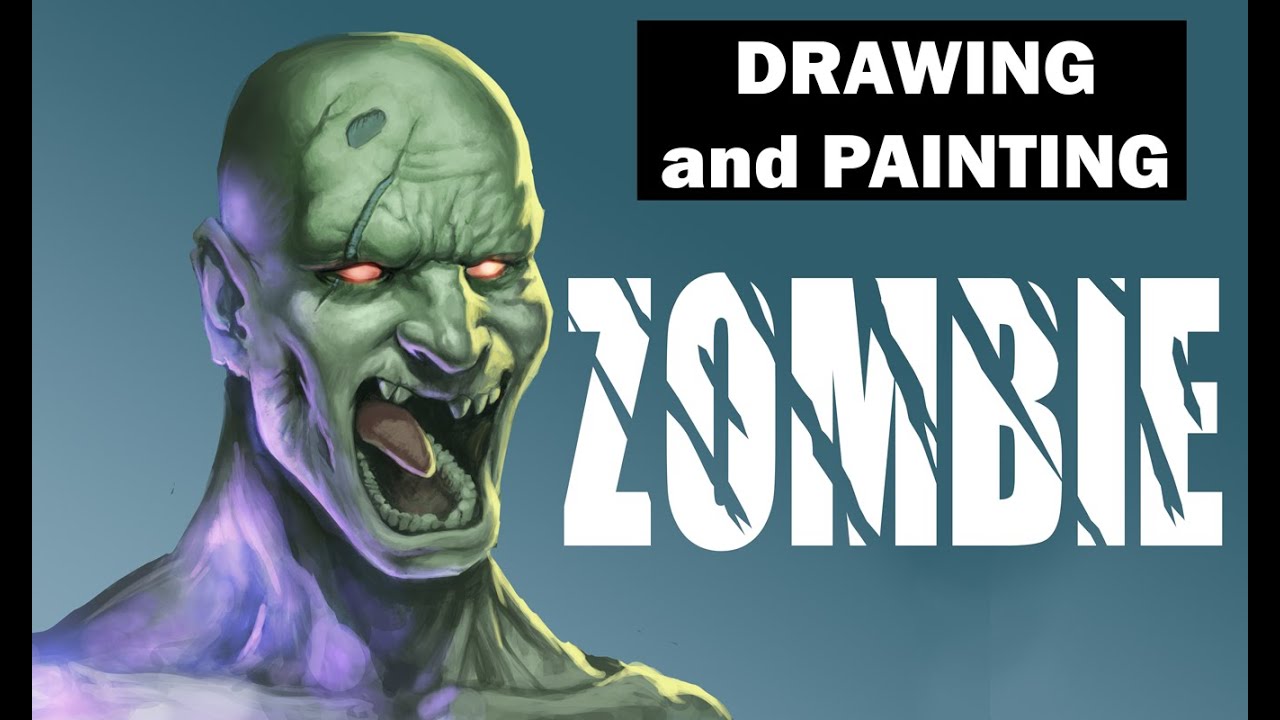 Drawing and Painting a Zombie : Enzyme Art - YouTube