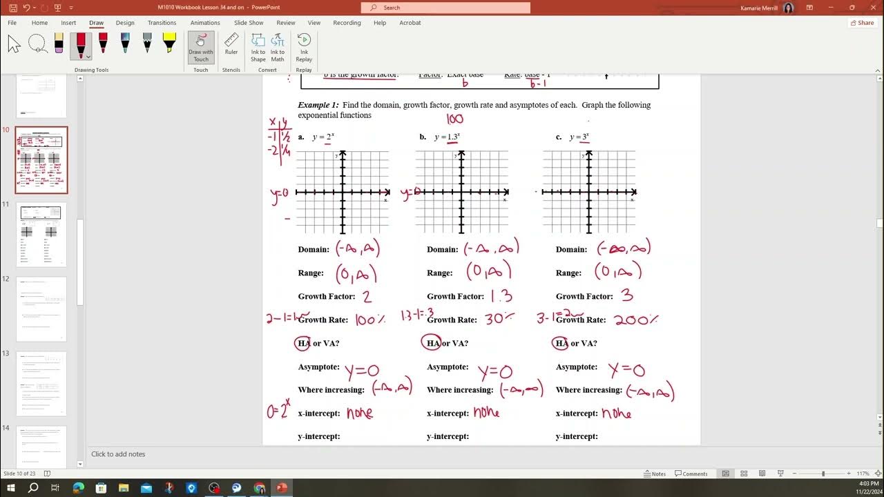 M1010 - Lesson 36: Intro to Exponential Functions - YouTube