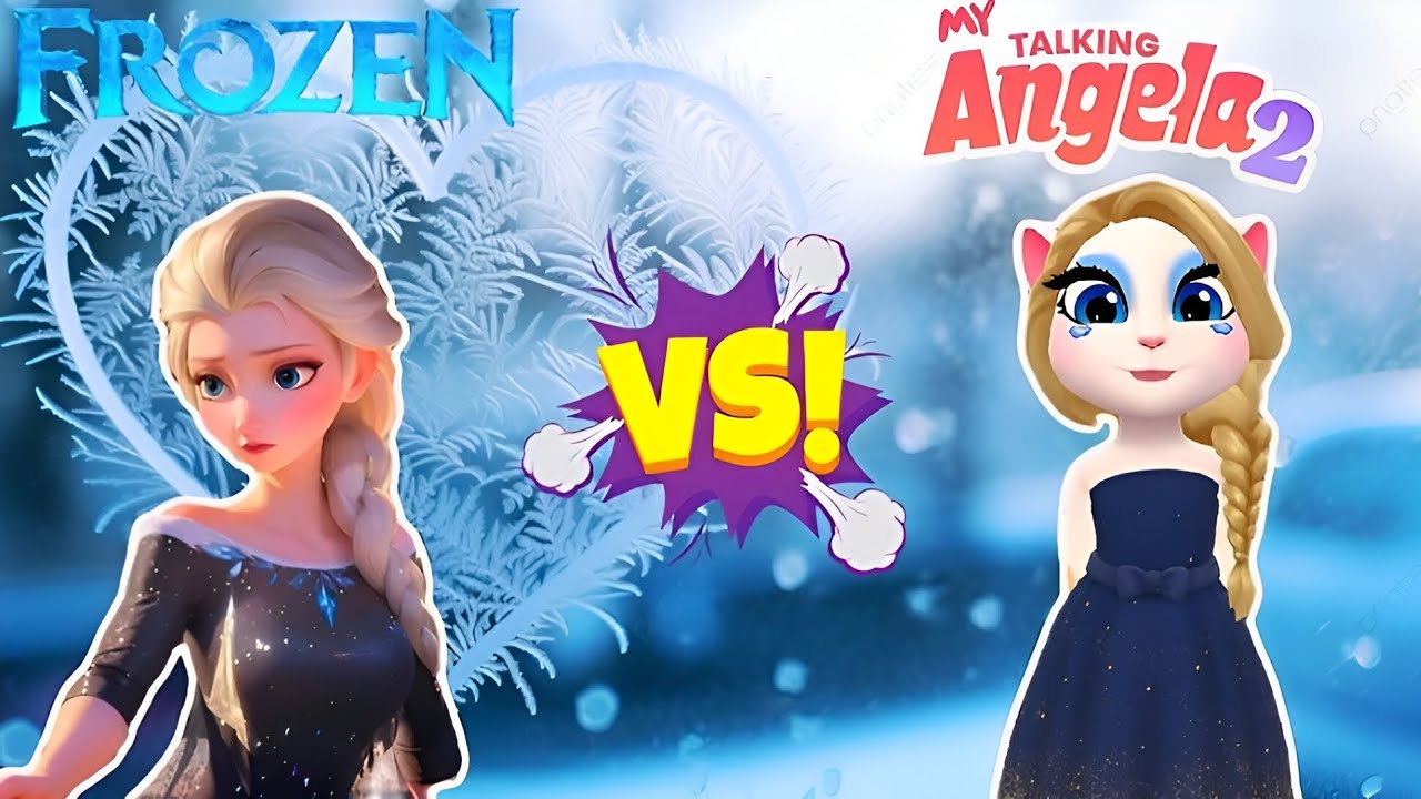 Queen 👑 Elsa Frozen ⛄👸 Makeover💇💄👗 My Talking Angela #elsa #angela ...