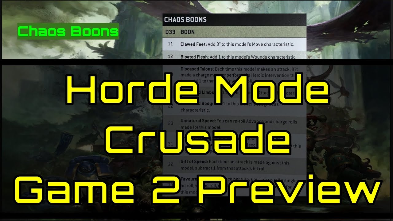 Warhammer 40k Horde Mode Crusade Game 2 preview! - YouTube