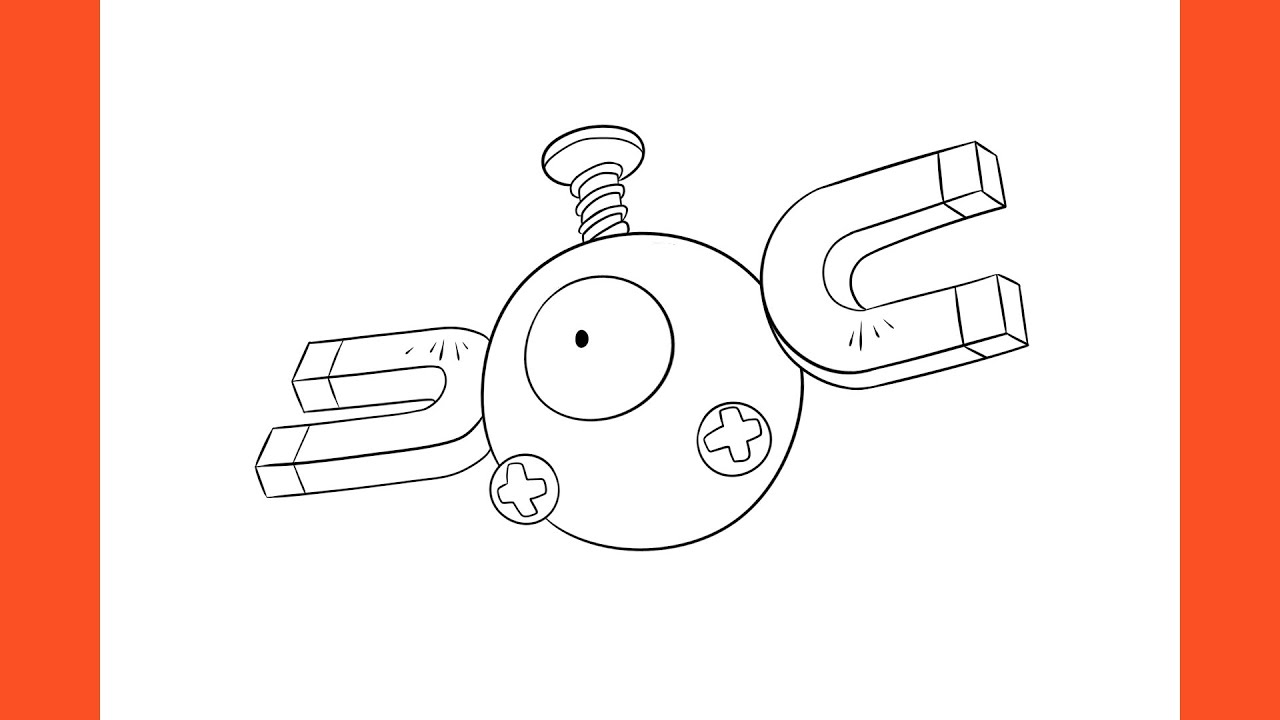 How To Draw Magnemite (Pokémon) - YouTube