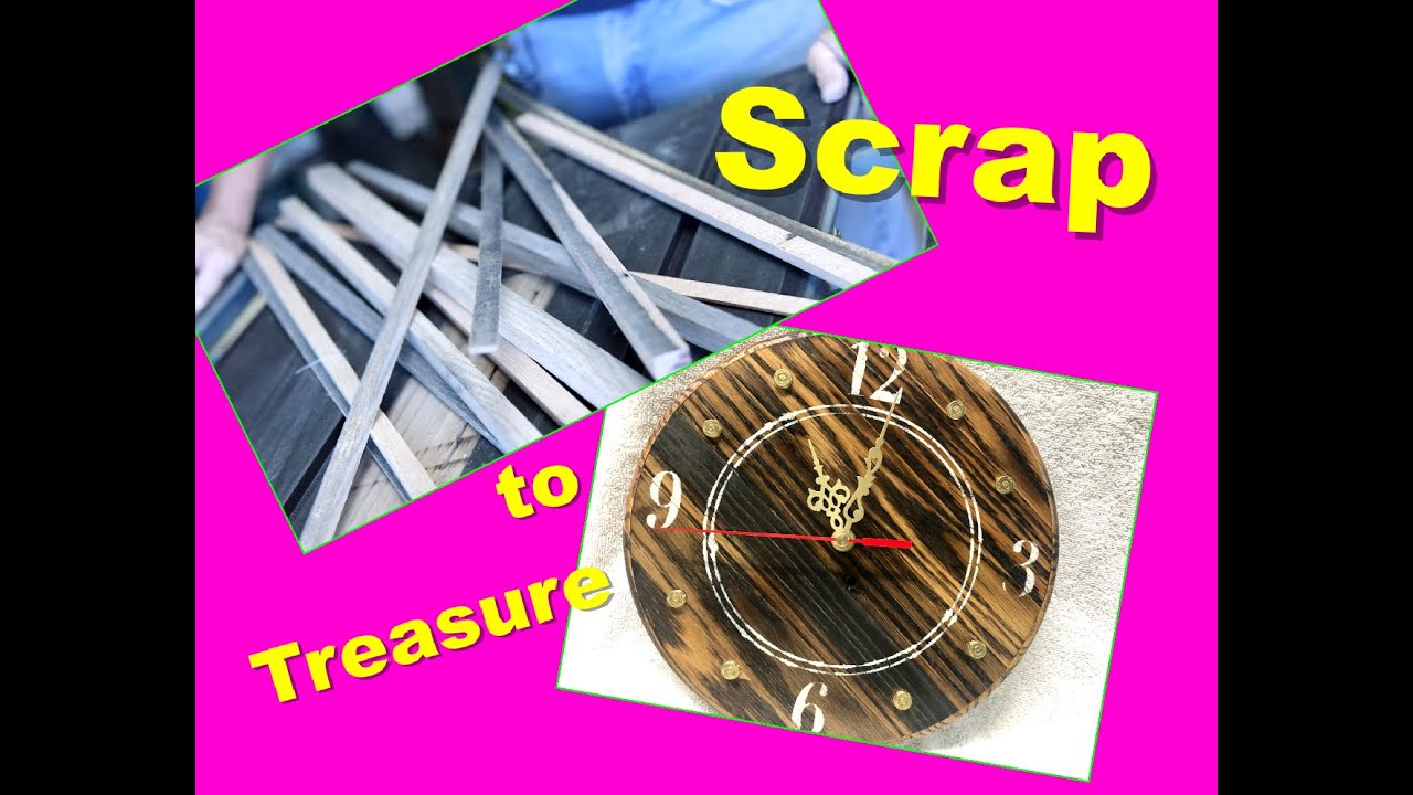 Scrap Wood Clock Project. Quick time lapse video - YouTube