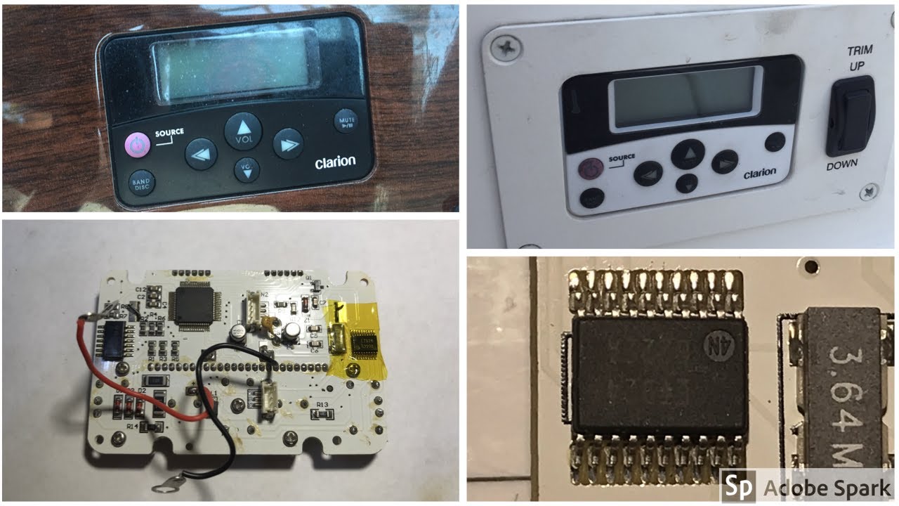 Clarion CMRC3D Wired Remote Repair. 2007 Chaparral - YouTube