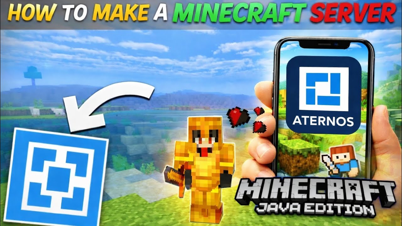 How To Make Minecraft Server 😱 | Java + Pocket | Aternos Free | 1.21 ...