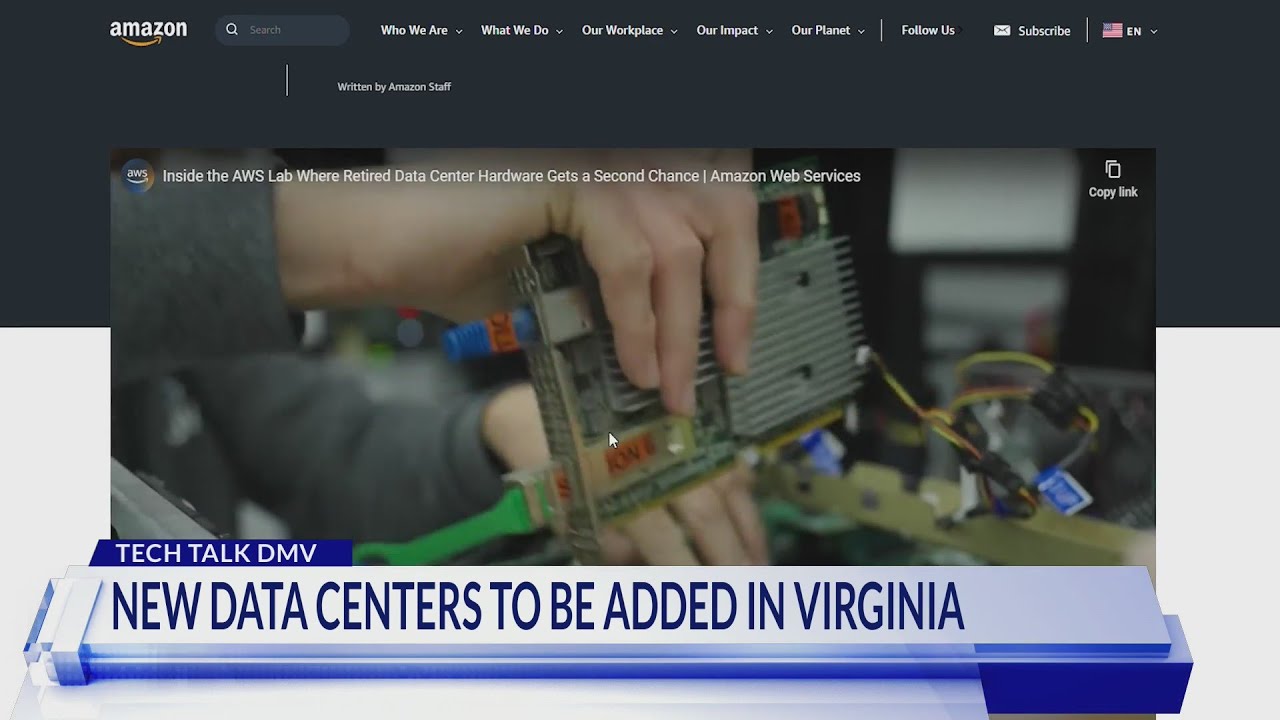 Amazon committed to adding new data center campuses in Virginia - YouTube