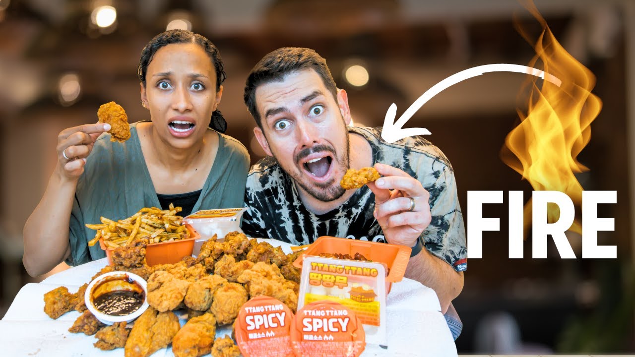 🇰🇷 Korean SPICY fried chicken MUKBANG 먹방 - YouTube