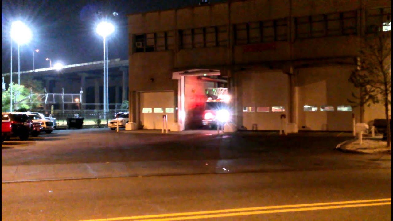 Jersey City Fire Department Engine 5 Ladder 6 responding 5-21- - YouTube