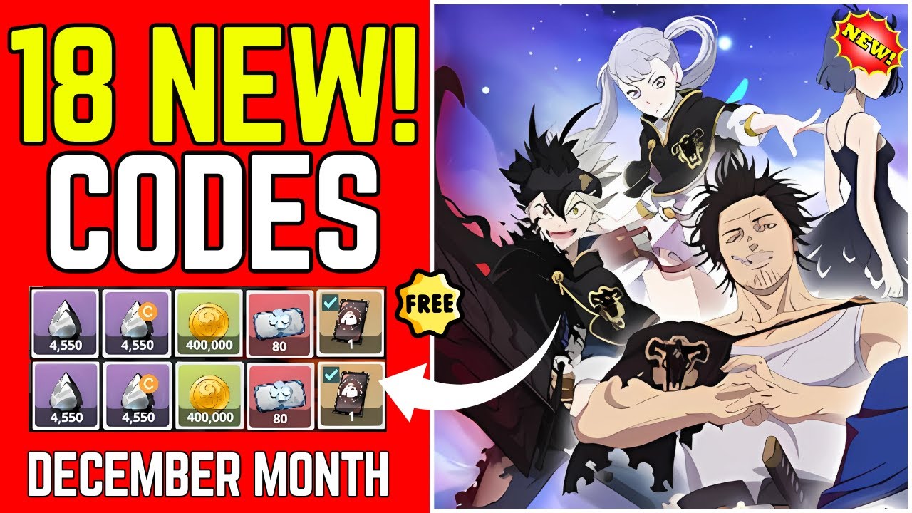 *NEW DECEMBER* BLACK CLOVER M REDEEM CODES 2024 DECEMBER|BLACK CLOVER M ...