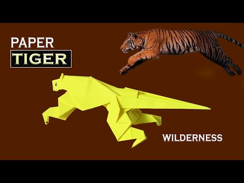 How to make a paper Tiger - Origami Wilderness (Tutorial)