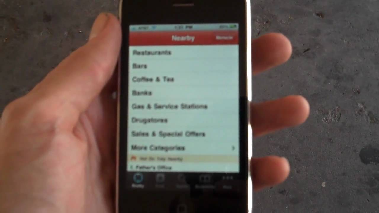 Yelp! Augmented Reality in iPhone 3GS with Monocle - YouTube