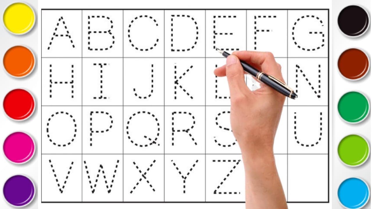 alphabet in english. A for apple B for bat c for car d for dog e for ...