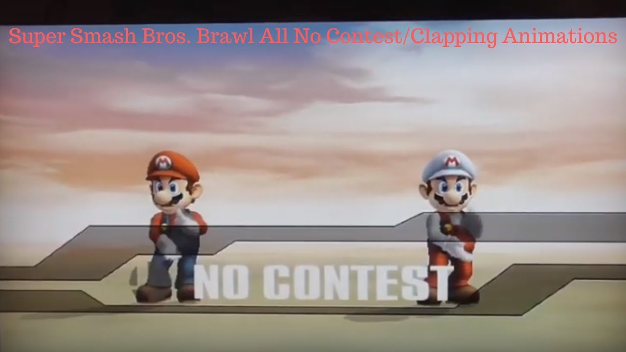 Super Smash Bros Brawl All No Contest/Clapping Animations - YouTube