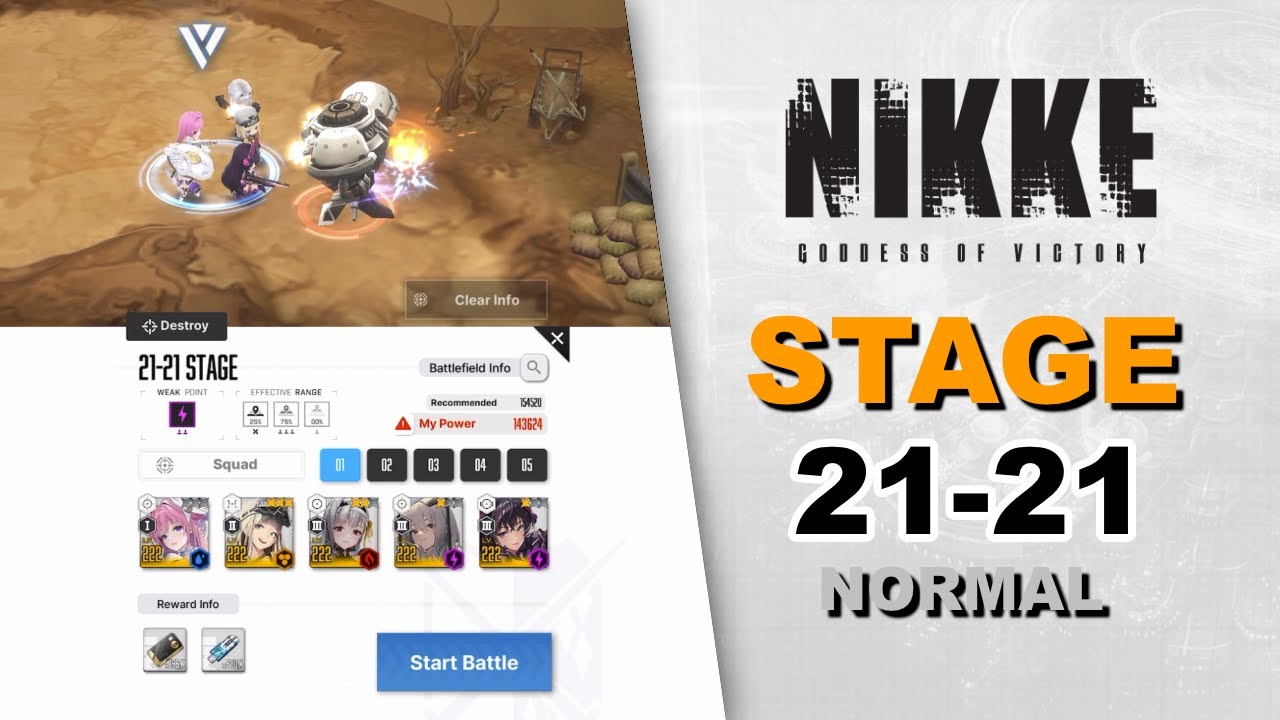 Stage 21-21 Normal Mode | Goddess of Victory: Nikke - YouTube