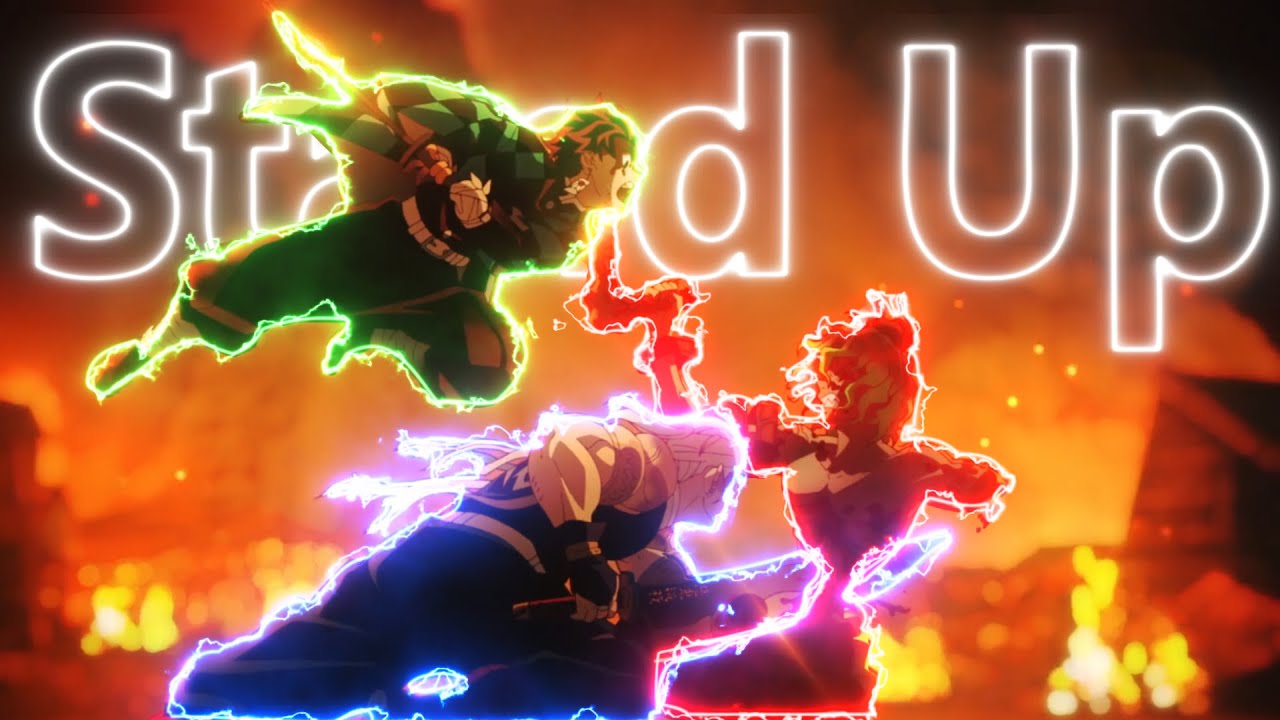 Demon Slayer Tanjiro vs Gyutaro Full Fight [AMV] Papa Roach - Stand Up ...