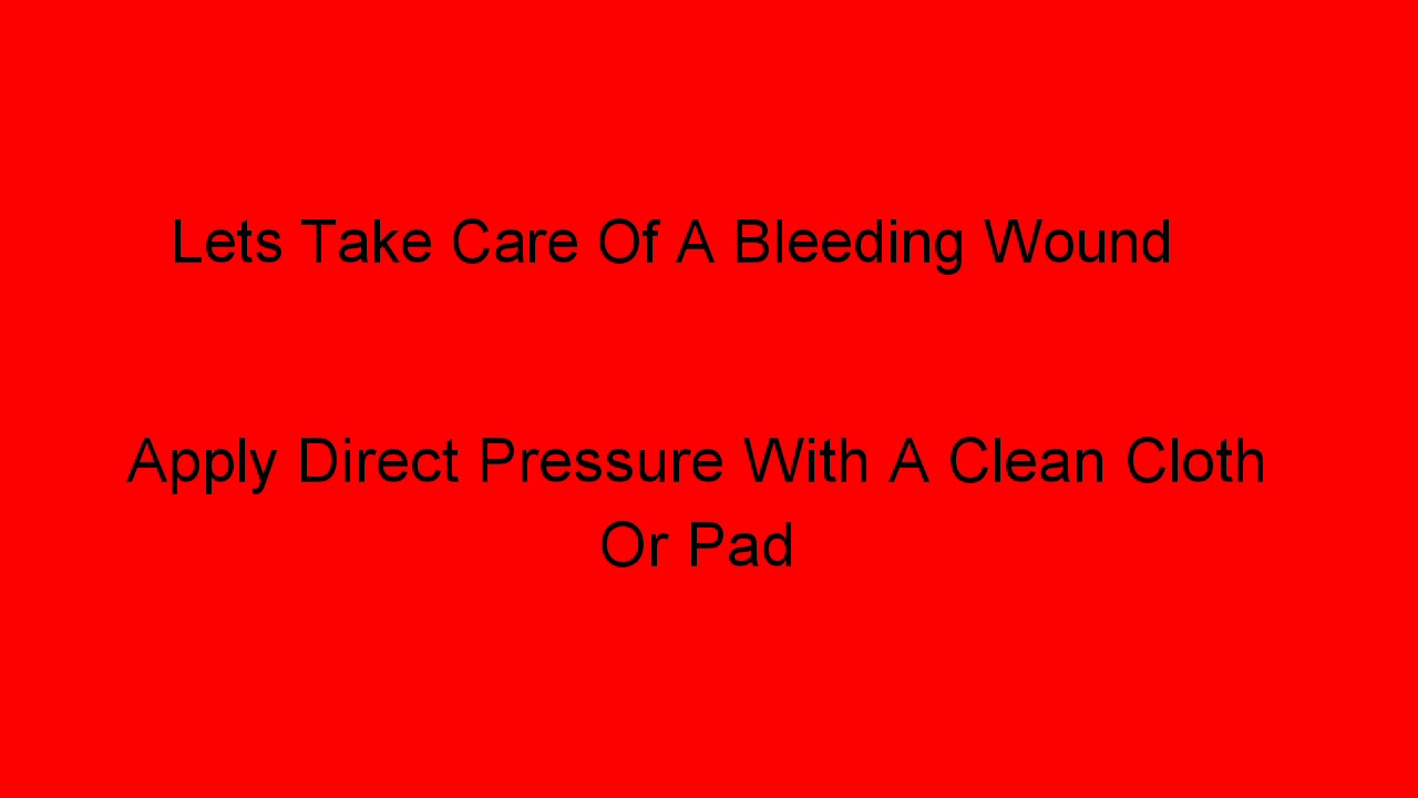 How to stop a bleeding wound from infection-First Aid. - YouTube