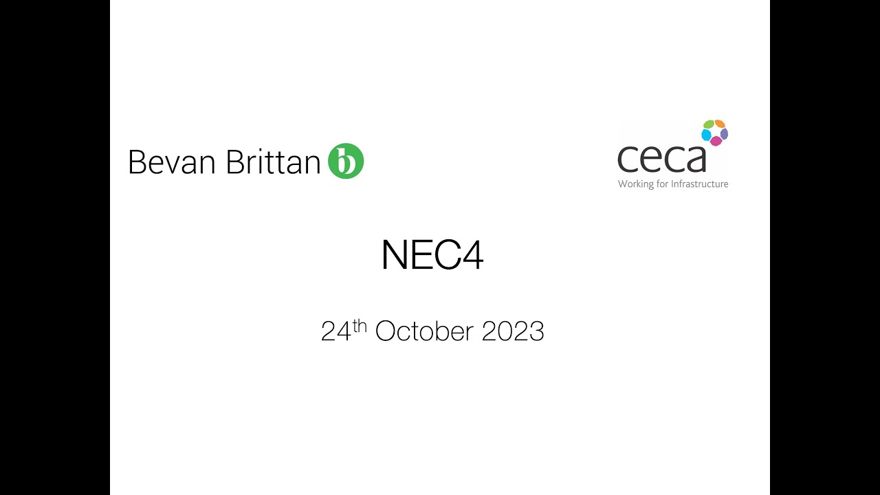 NEC 4 - CECA & Bevan Brittan Webinar - YouTube