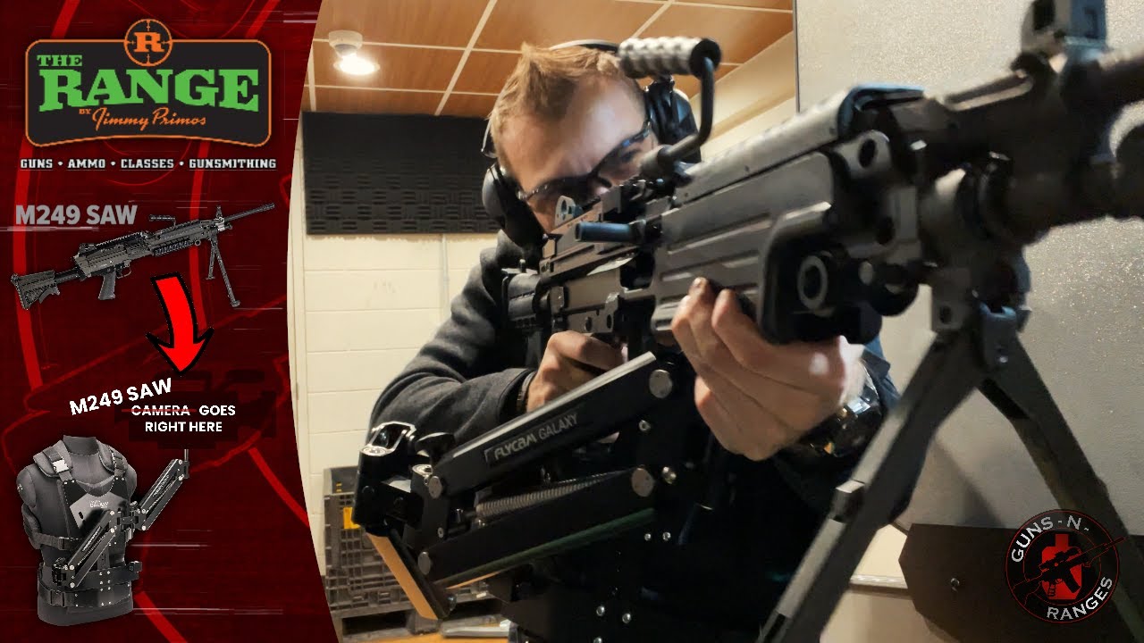 Shooting a Machine Gun on a Stabilizing Camera Rig. #GunsNRanges - YouTube