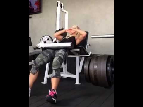 Bumba Glute Workout-Hip Thrusts on Leg Extension Machine