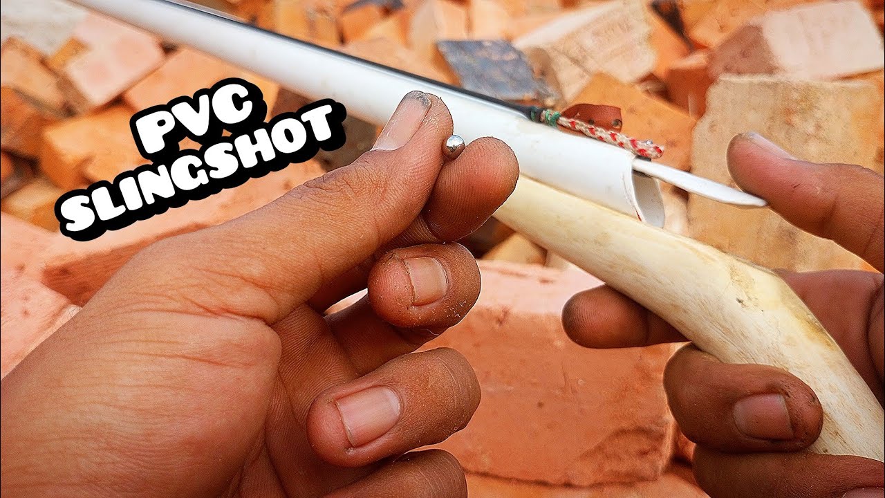 100% work ‼️ PVC slingshot from tree branches is easy to make | DIY ...