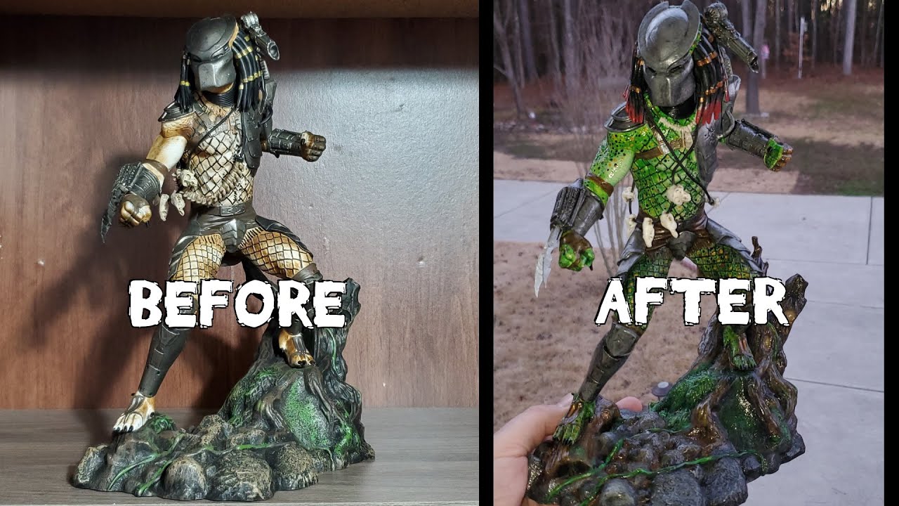 Diamond Select Predator Diorama Statue REPAINT - YouTube