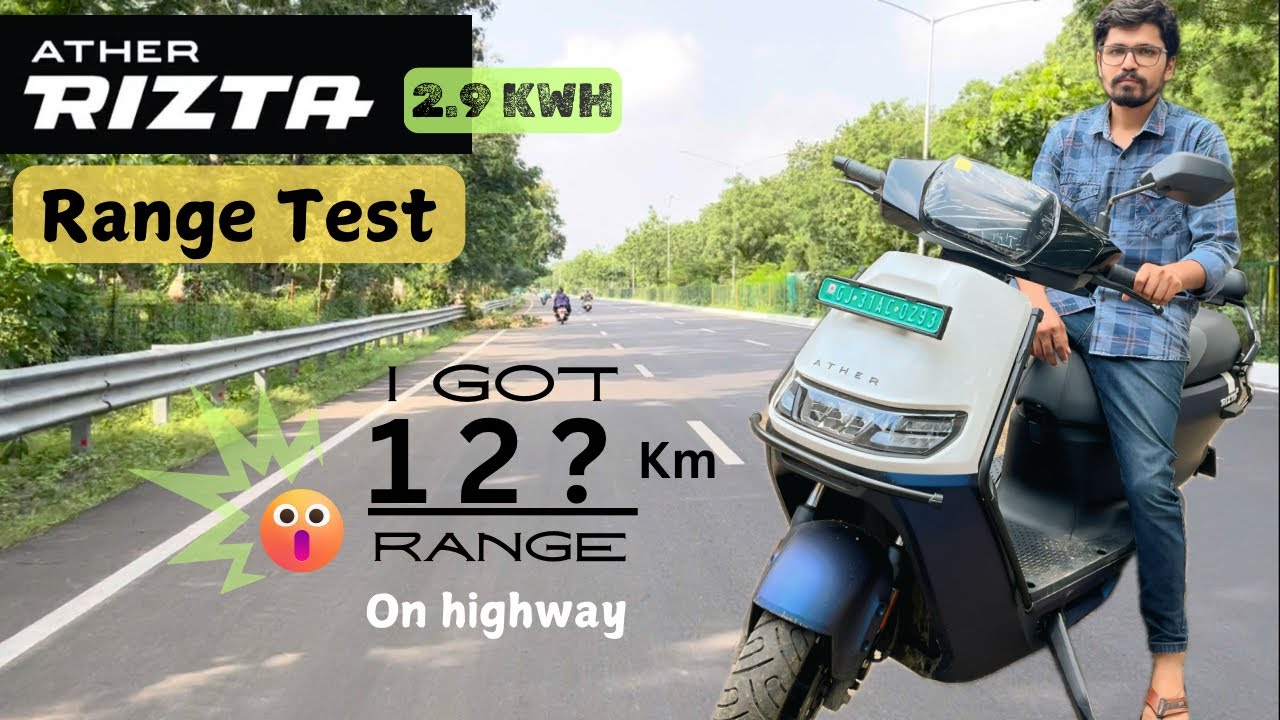 Ather Rizta 2.9KWH Range Test On Highway || Odometer Test || Ather ...