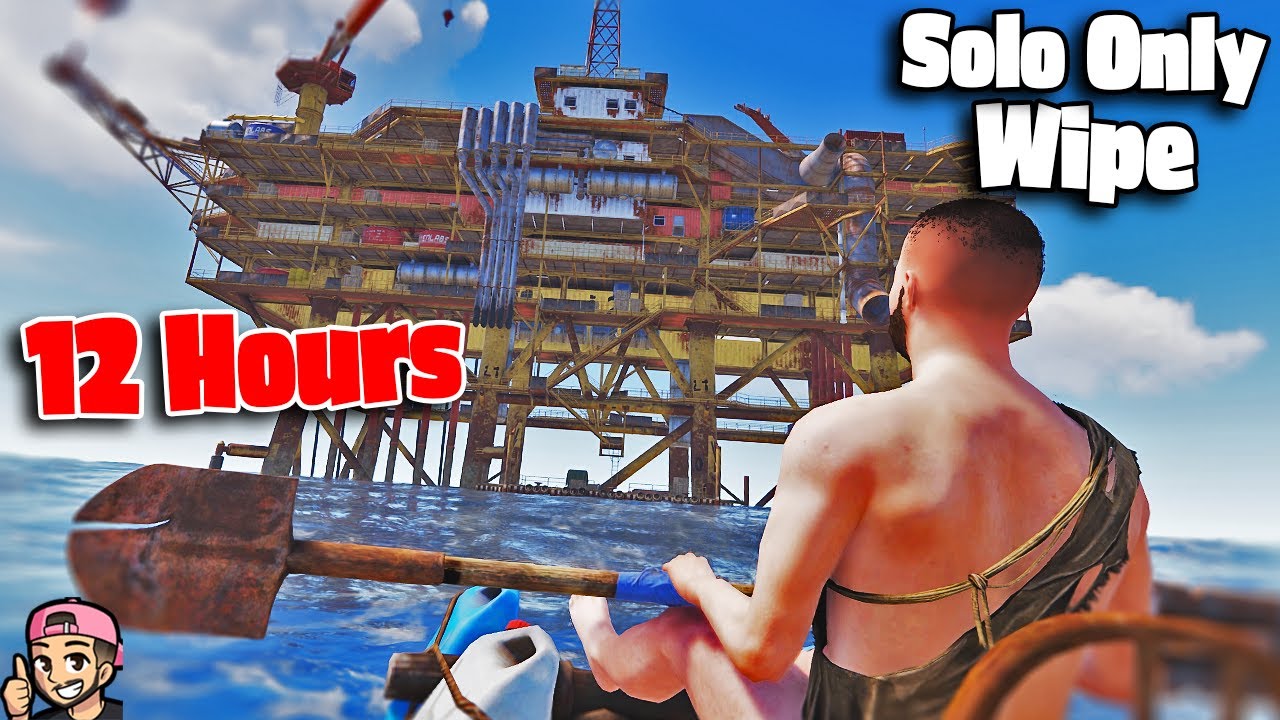 Running OIL RIG for 12 HOURS straight (Solo Rust Survival) - YouTube