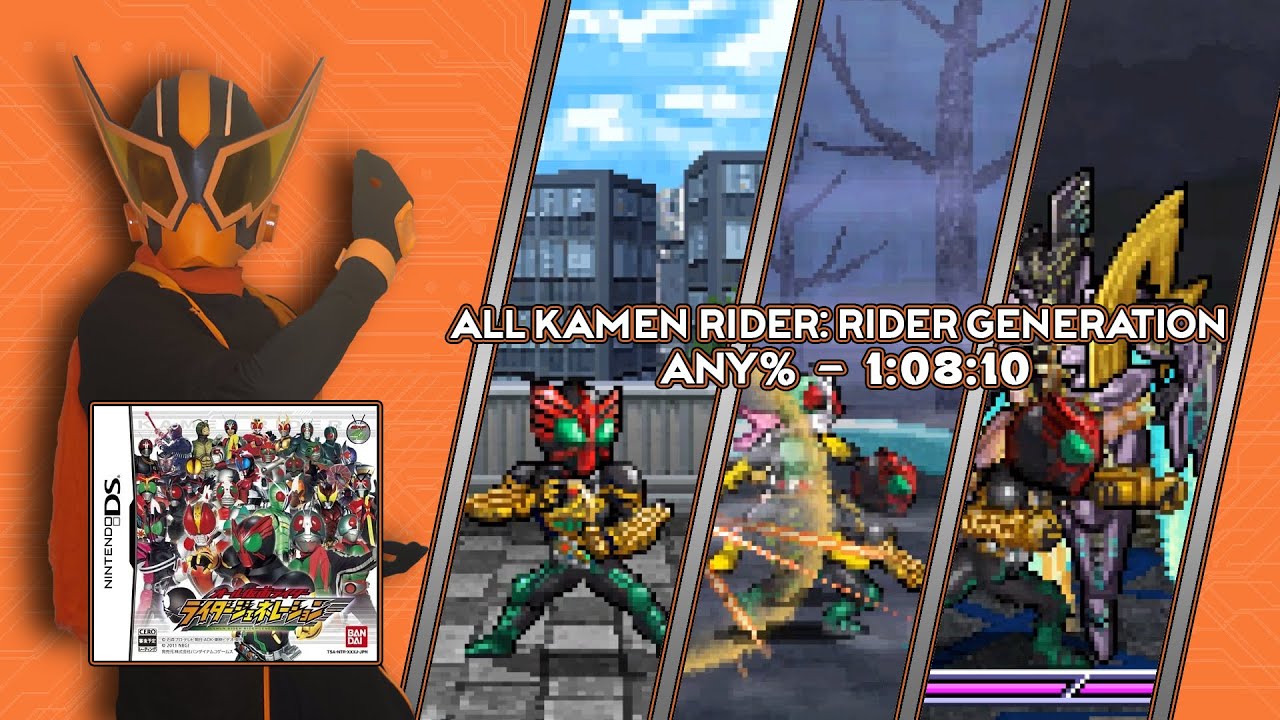 ALL KAMEN RIDER: RIDER GENERATION - Any% in 1:08:10 - YouTube