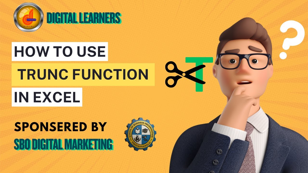 How to Use TRUNCATE Function in Excel | #truncate | #sbo | #sbotvm | # ...