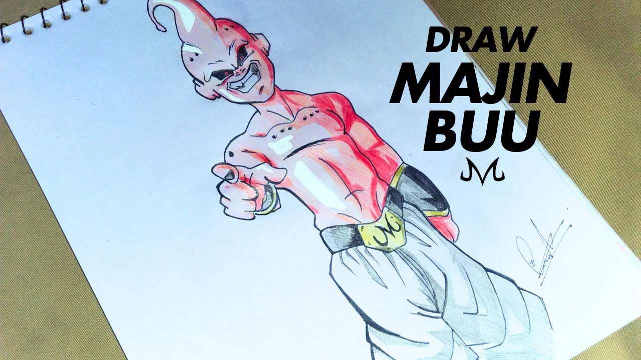 HOW TO DRAW MAJIN VEGETA FROM DRAGON BALL Z SERIES - YouTube