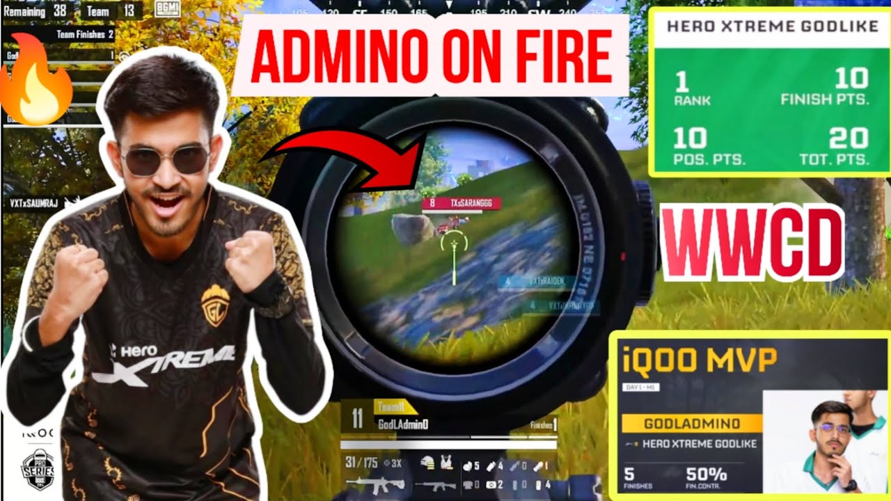 GodL WWCD 😳🤯 Admino On Fire 🔥 Casters Shocked 😱 Mvp List Admino Top 💛 - YouTube
