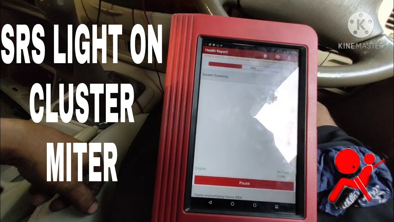 B1801 Toyota Innova srs light on cluster Miter - YouTube