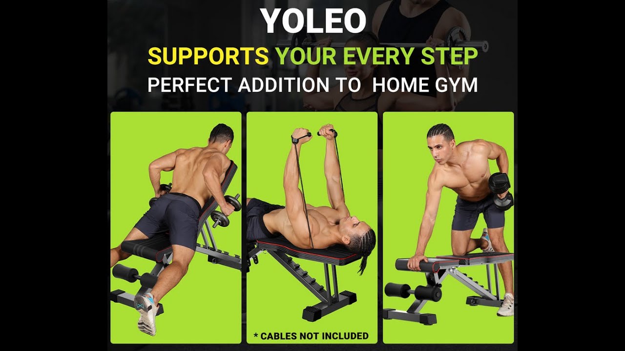 TOP 1 Amazon Weight bench in 2024---Yoleo Adjustable Weight Bench Full ...