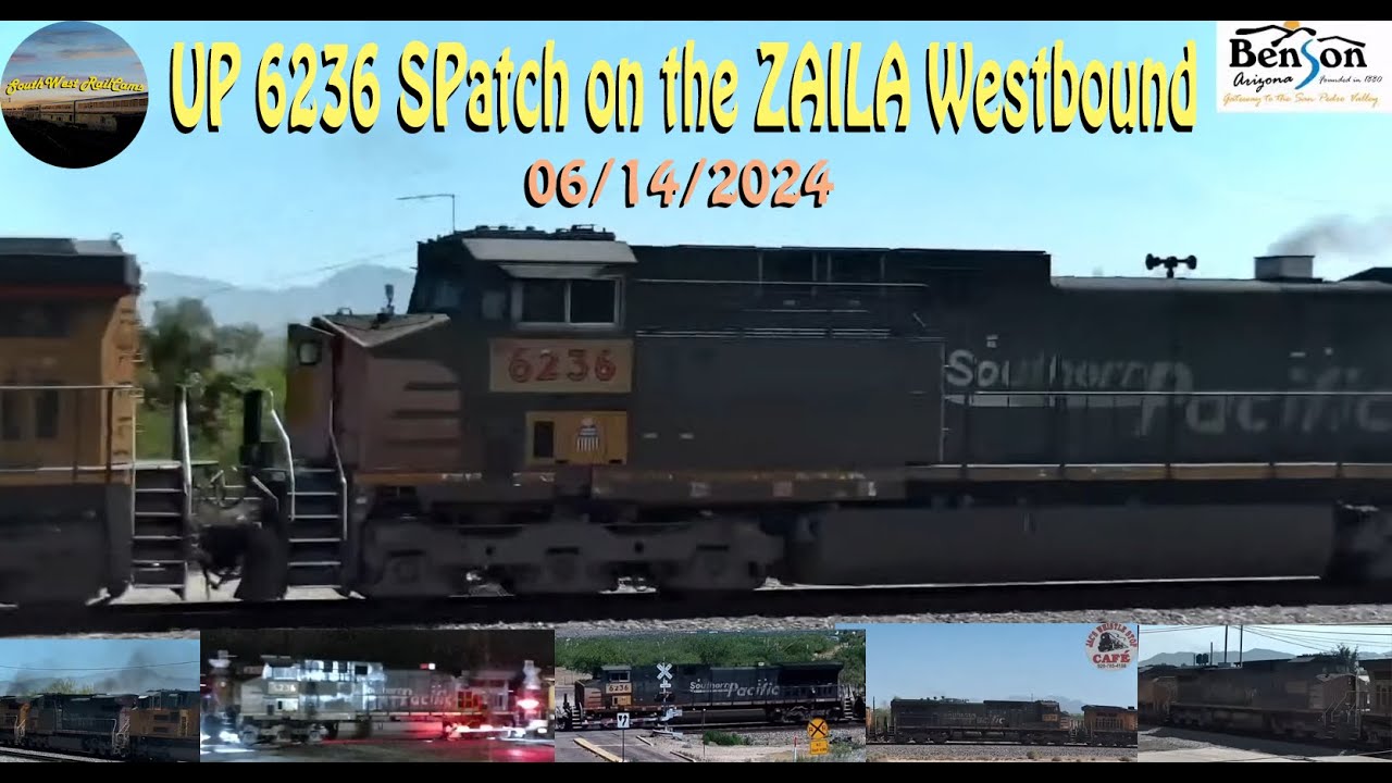 UP 6236 (SPatch) on the ZAILA, Westbound - 06/14/2024 - YouTube