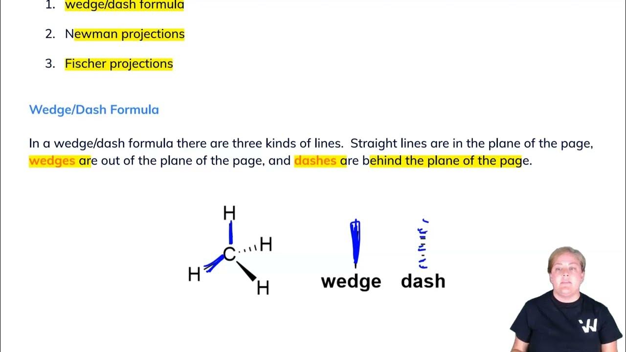 3D Organic Compounds - Newman Projection, Fischer Projection, Wedge ...