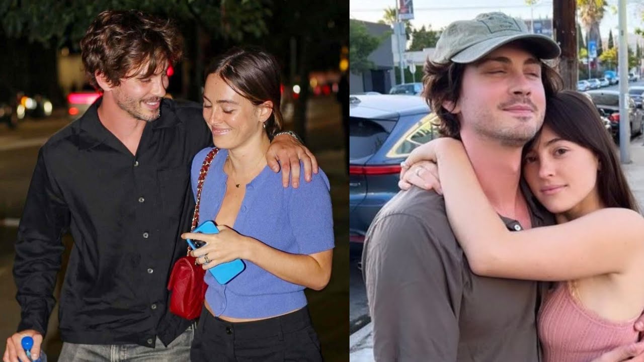 Logan Lerman Smiles He Wraps His Arm Around Girlfriend Ana Corrigan ...