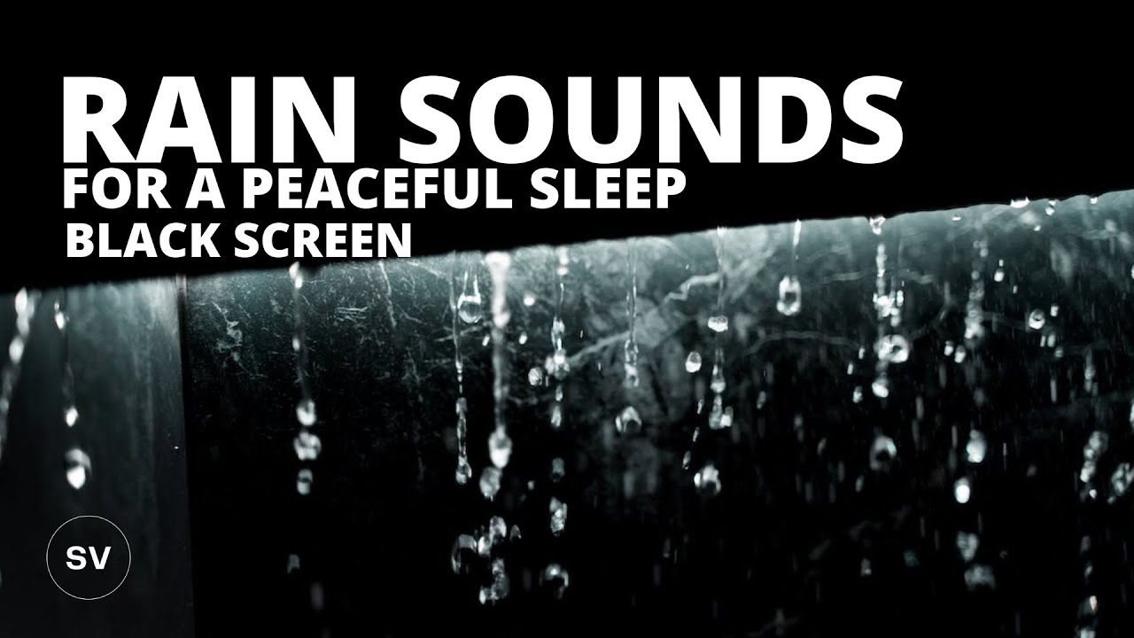 Relax with 1 Hour of Rain Sounds on a Black Screen | Rain Sounds for ...
