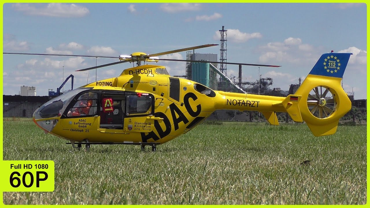 BEAUTIFUL ADAC EC135 FLIGHT DEMONSTRATION WITH NICE FENESTRON SOUND ...