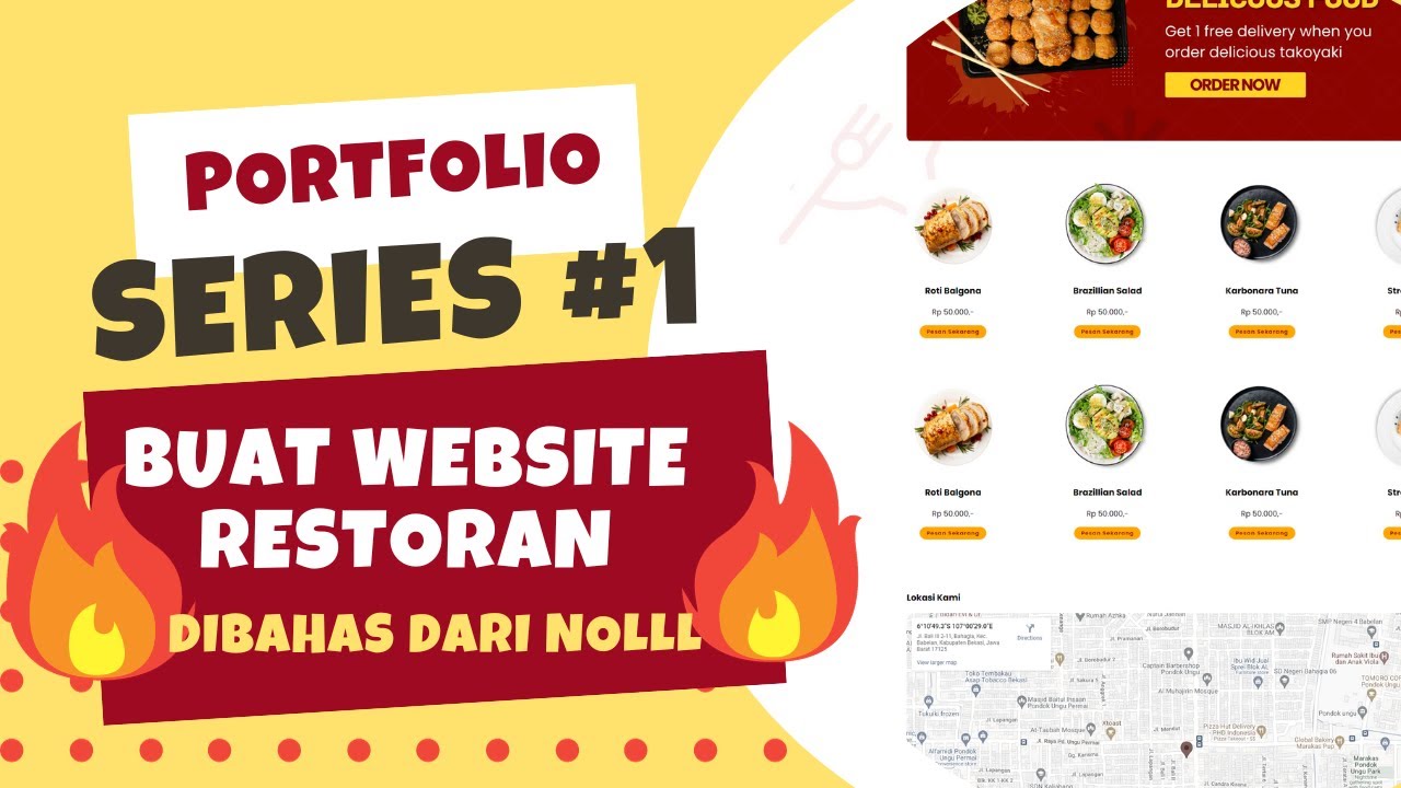Portfolio Series #1: Membuat Portfolio Website Restoran - YouTube