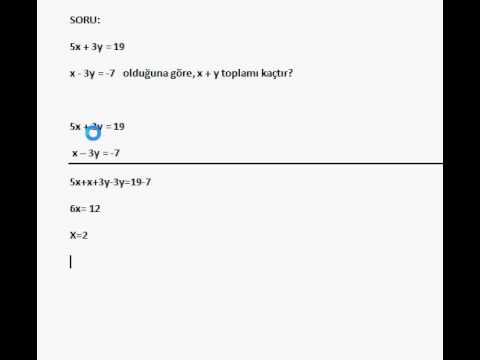 Ygs matematik  1  dereceden denklem sorusu
