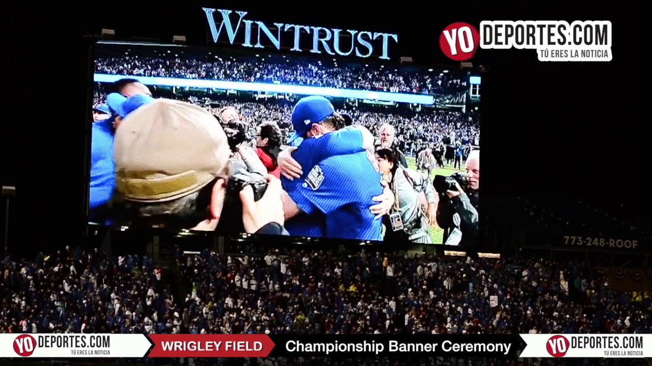 Chicago Cubs Championship Banner Ceremony - YouTube